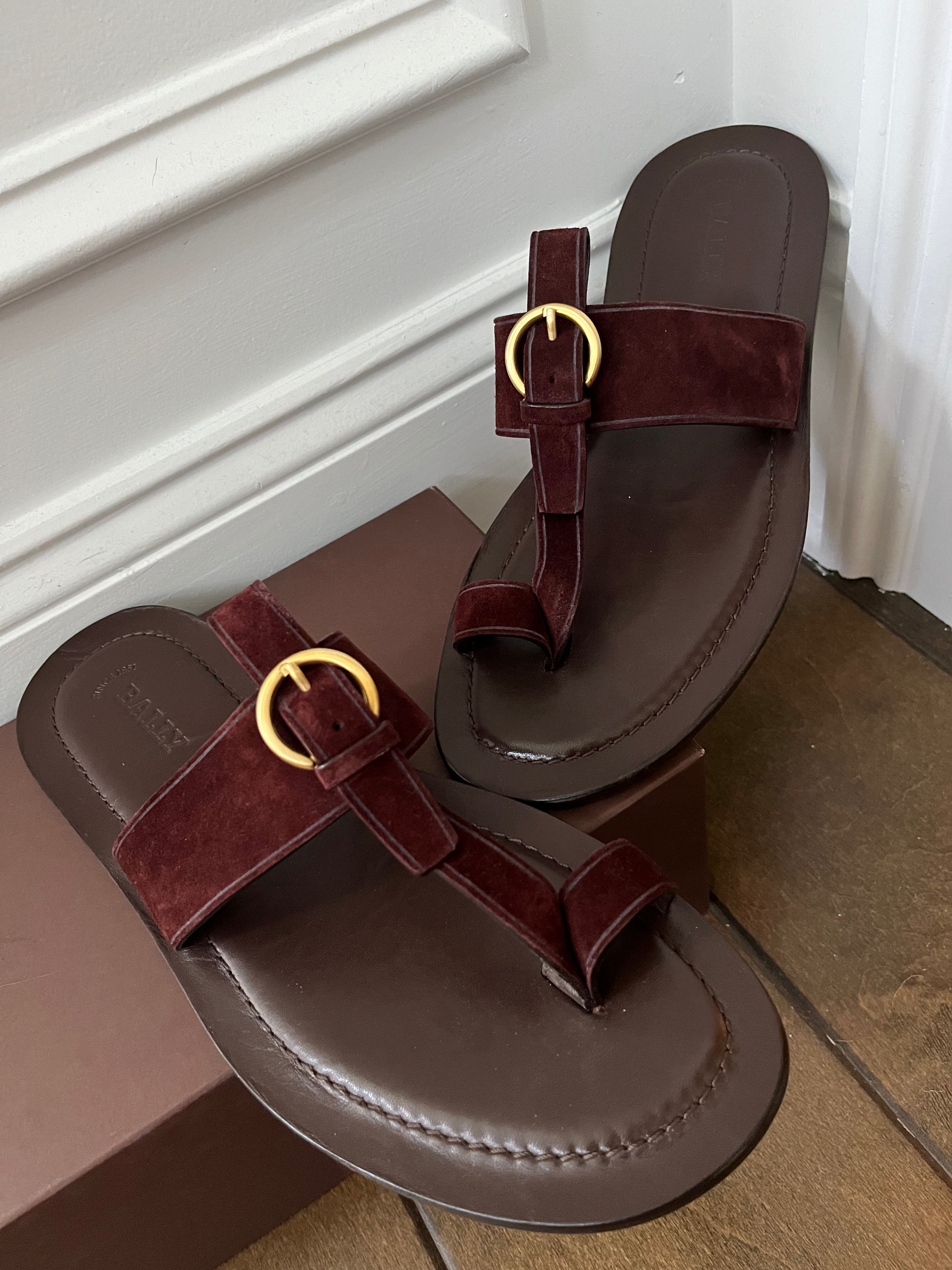 Bally Brown Leather Sandals size 10.5 – Sofia Designer Consignment