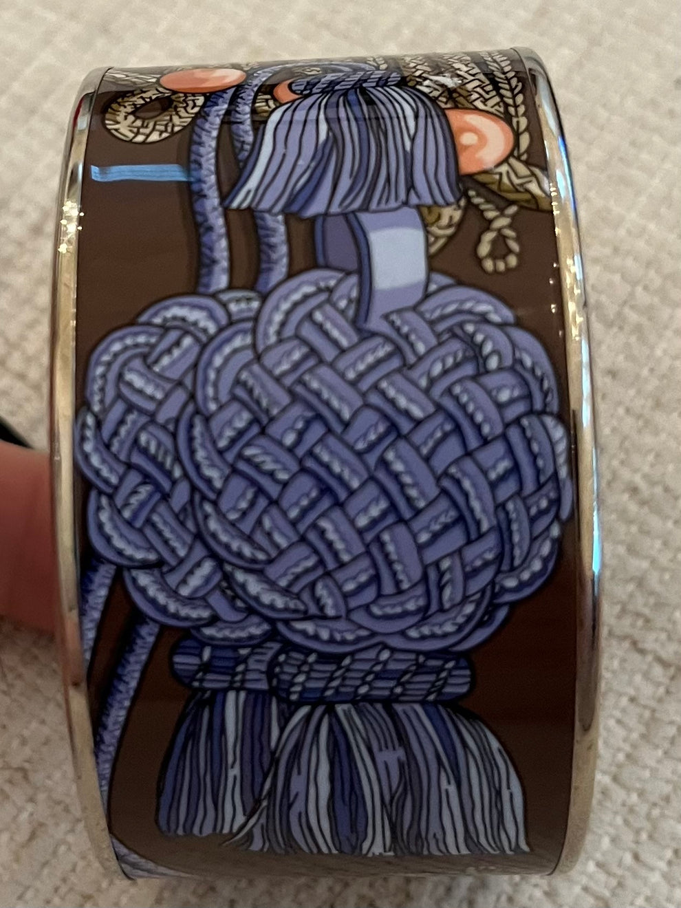 Hermès Wide Enamel Bangle Bracelet – Sofia Designer Consignment